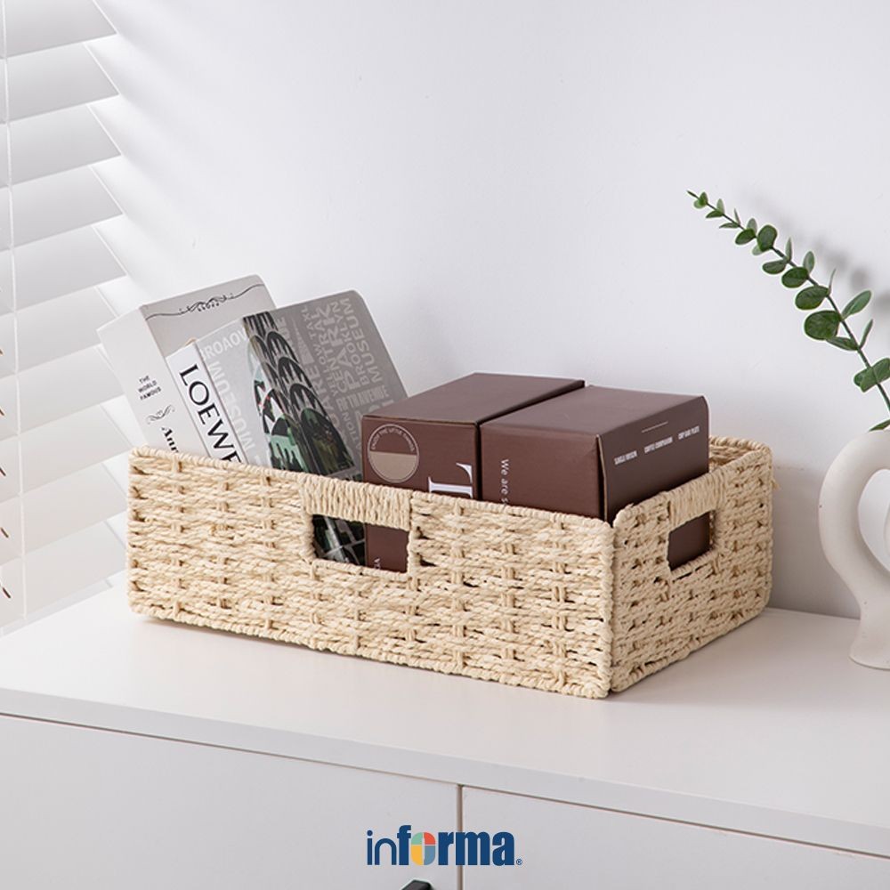 Jual Informa 38x25x12 cm Keranjang Penyimpanan Foldable - Cokelat ...