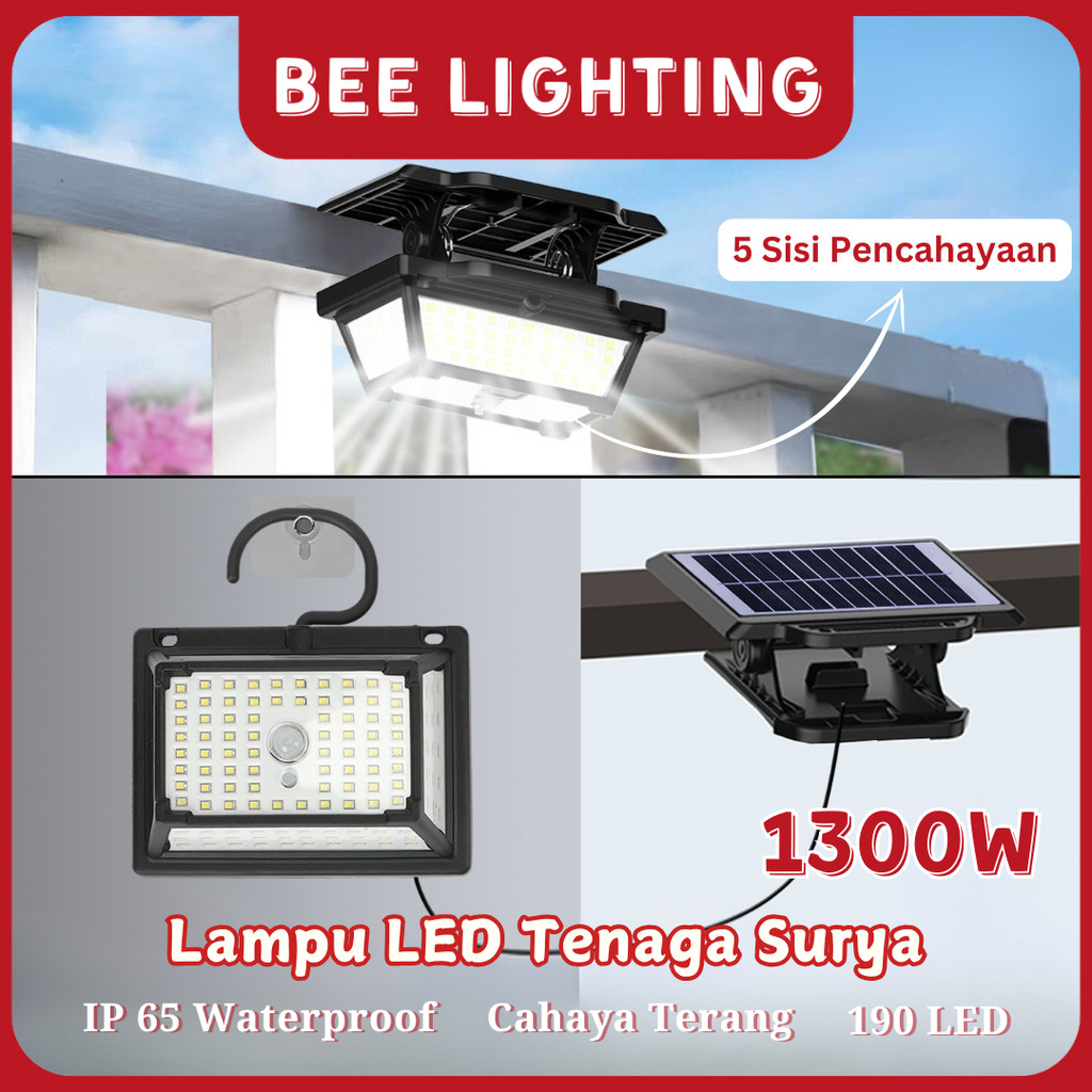 Jual BEE LIGHTING (GARANSI 1 TAHUN) Lampu LED Tenaga Surya 1300W lampu ...
