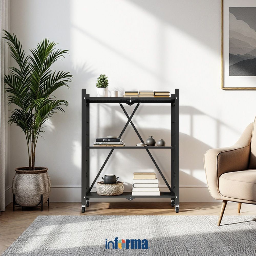 Jual Informa Ollin Rak Besi Lipat 3 Tingkat - Hitam Storage Rack Metal ...