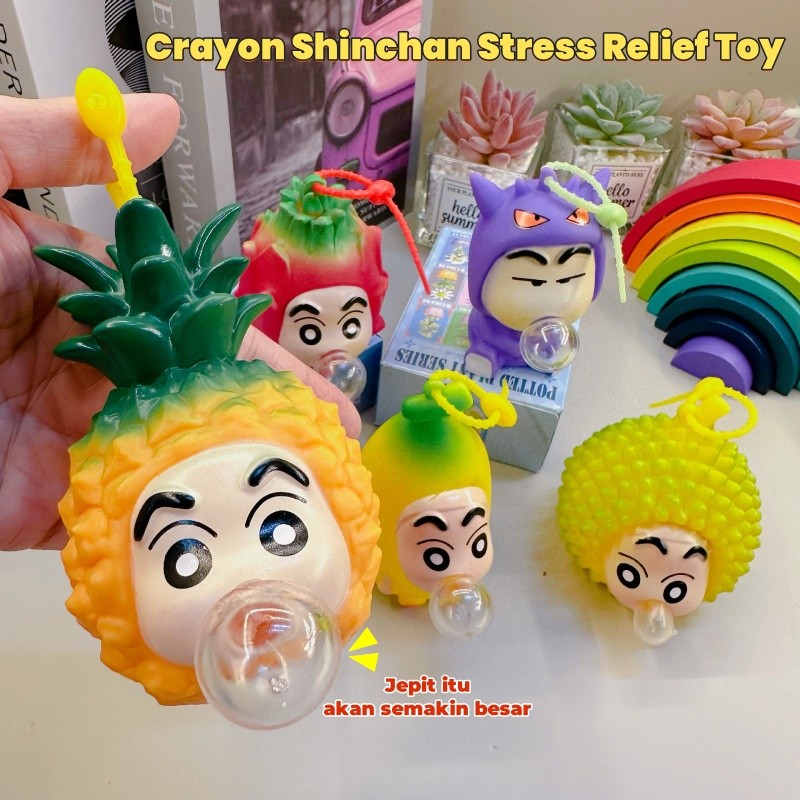 Jual Crayon Shinchan Keychain Stress Relief Toy/Crayon Shinchan ...