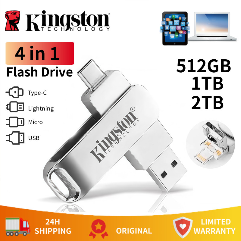 Jual 2TB/Kingston Flashdisk 4 in 1 type c 1TB 3.0 usb High Speed 2TB ...