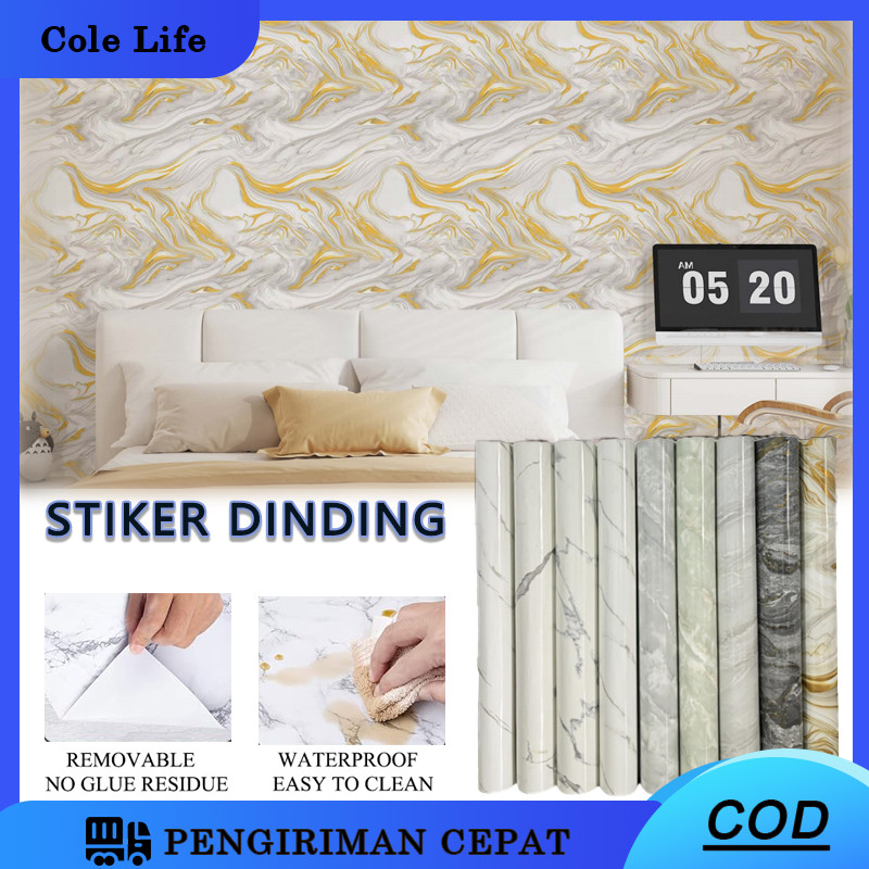 Jual Wallpaper Dinding Vinyl Marble 1.2 X 2.8 Meter Tebal 2MM ...