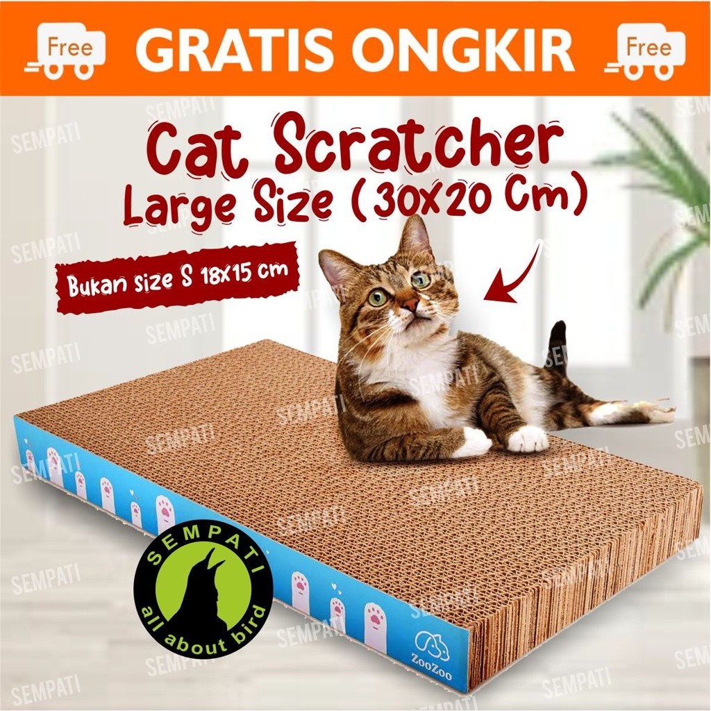 Jual SEMPATI Papan Garukan Kucing 30 cm x 20 cm Mainan Garukan Cakaran ...