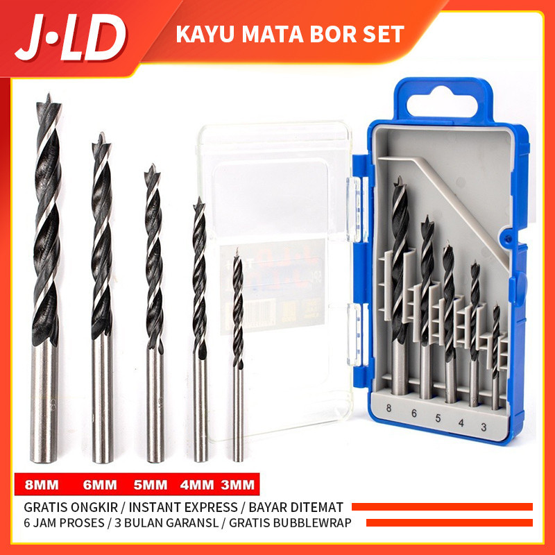 Jual JLD 5 bit bor besi, bit bor untuk bor kayu 3mm/4mm/5mm/6mm/8mm ...