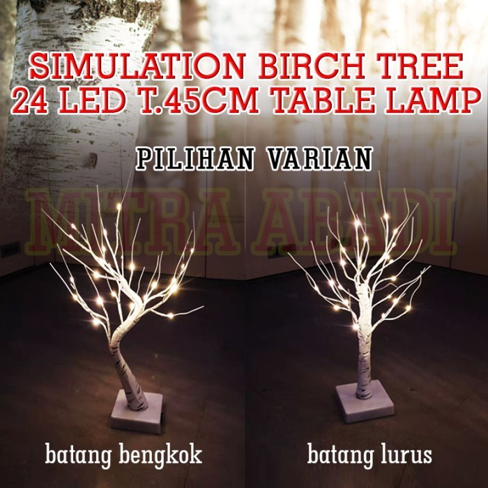 Jual Dekorasi Lampu Tidur / Meja Ranting Pohon LED / Simulation Birch ...