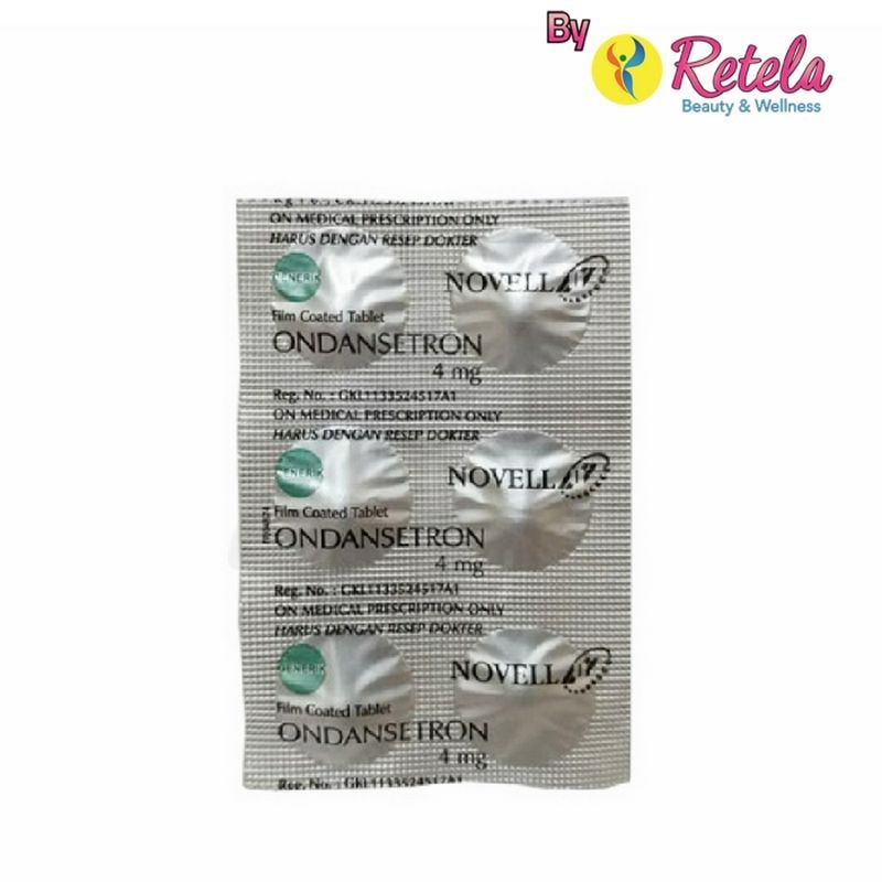 Jual ONDANSETRON 4MG 1 STRIP 6 TABLET NOVELL | Shopee Indonesia