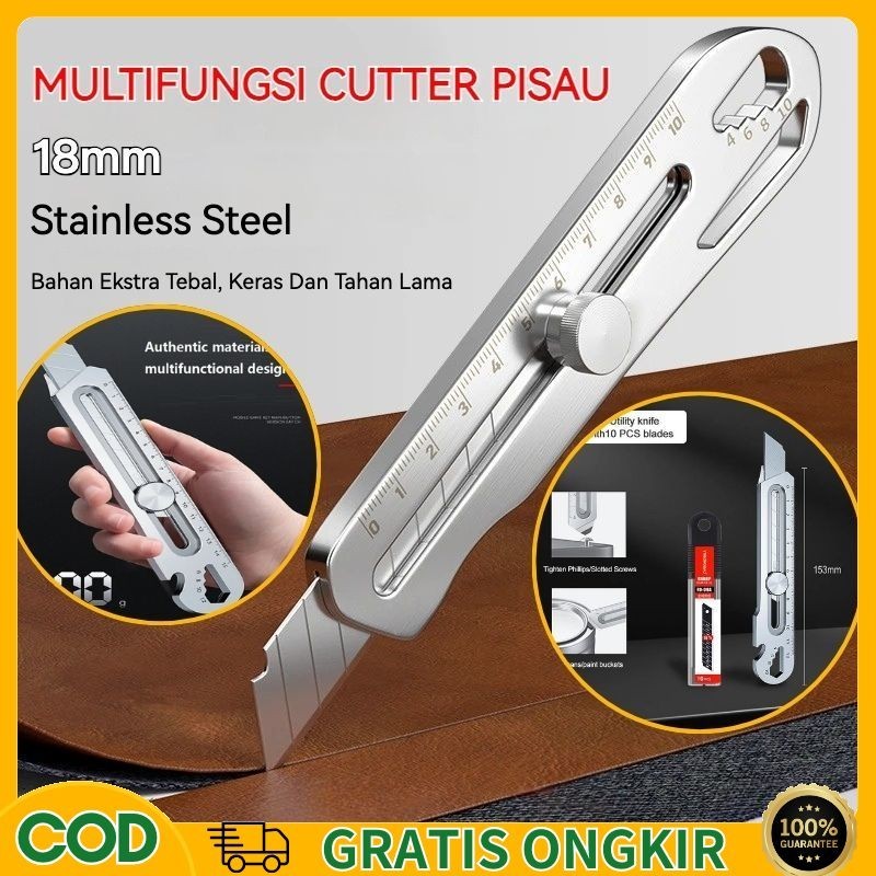 Jual 【COD】24 hours delivery 6in1 Pisau Cutter 18mm multifungsi Cutter ... Jual 【COD】24 hours delivery 6in1 Pisau Cutter 18mm multifungsi Cutter ...