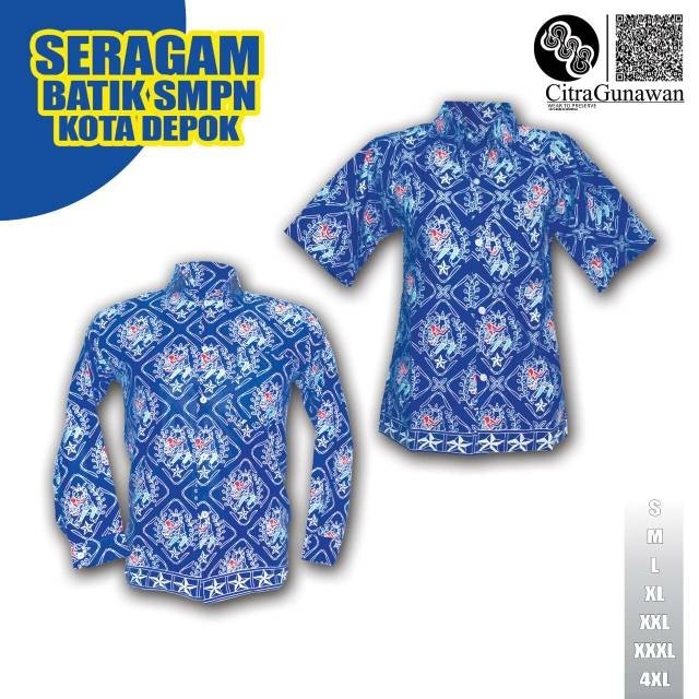 Jual SERAGAM BATIK SMP - BATIK DEPOK RESMI/ BATIK NASIONAL / BATIK ...
