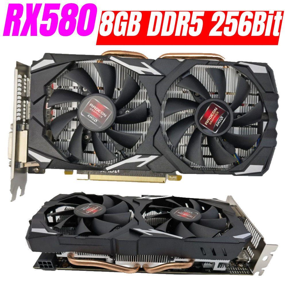 Jual RX580 8GB DDR5 Graphics Video Card 256Bit Gamer Video Card for PC ...