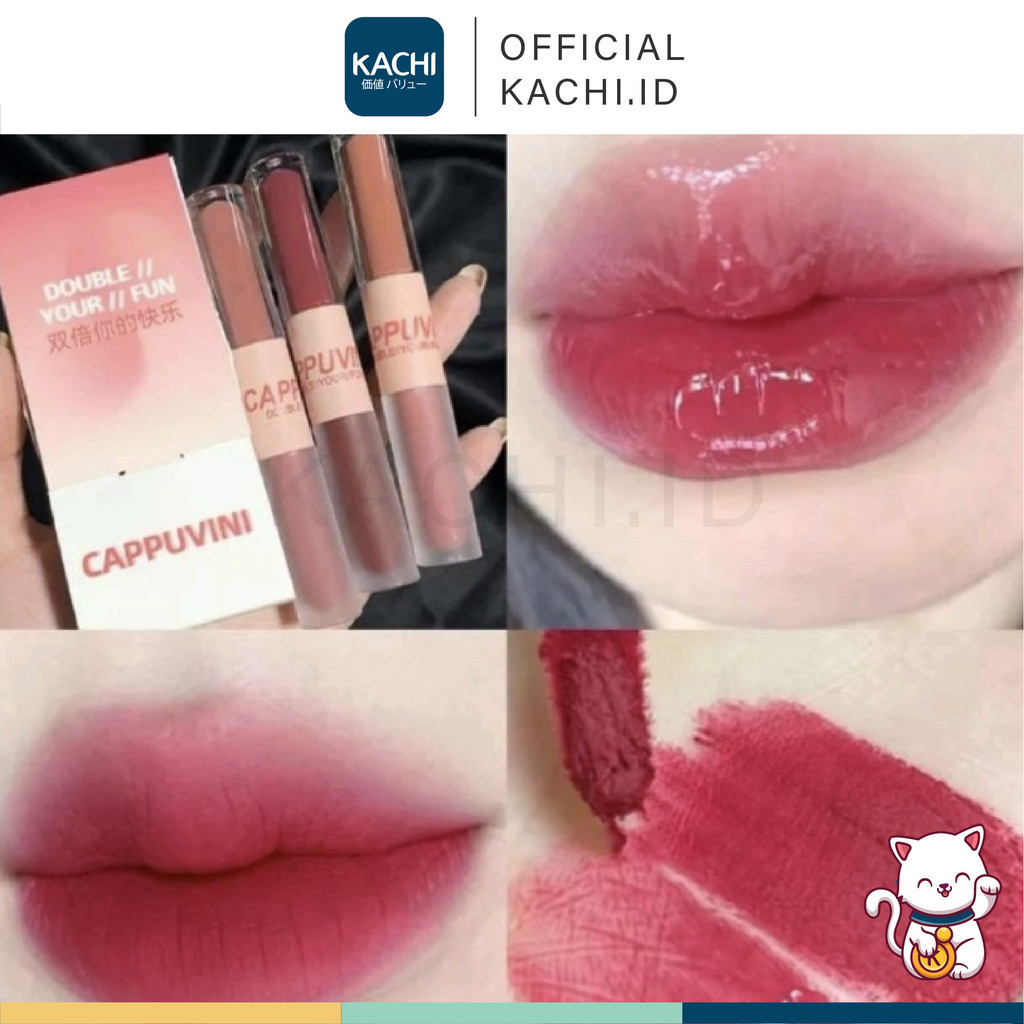 Jual KACHI - CAPPUVINI 2 in1 Lip Mud Lipstik Lip Cream Lip Gloss Dua ...