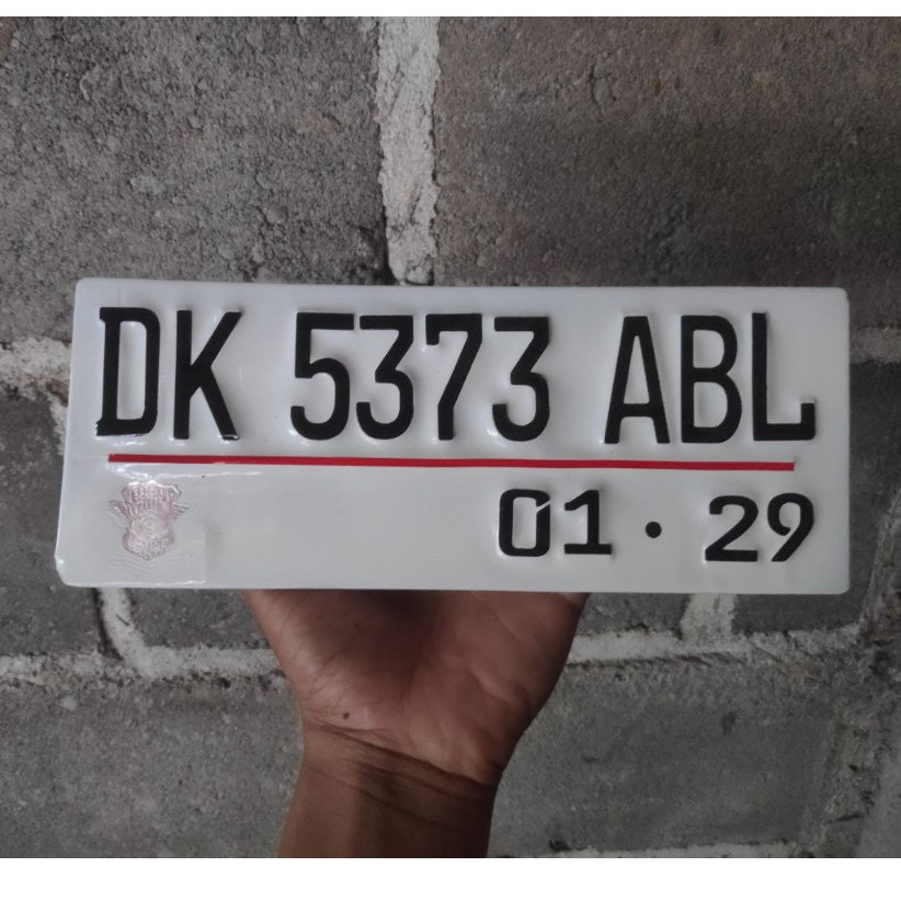 Jual plat nomor motor standart font terbaru baut tanam / plat nomor ...
