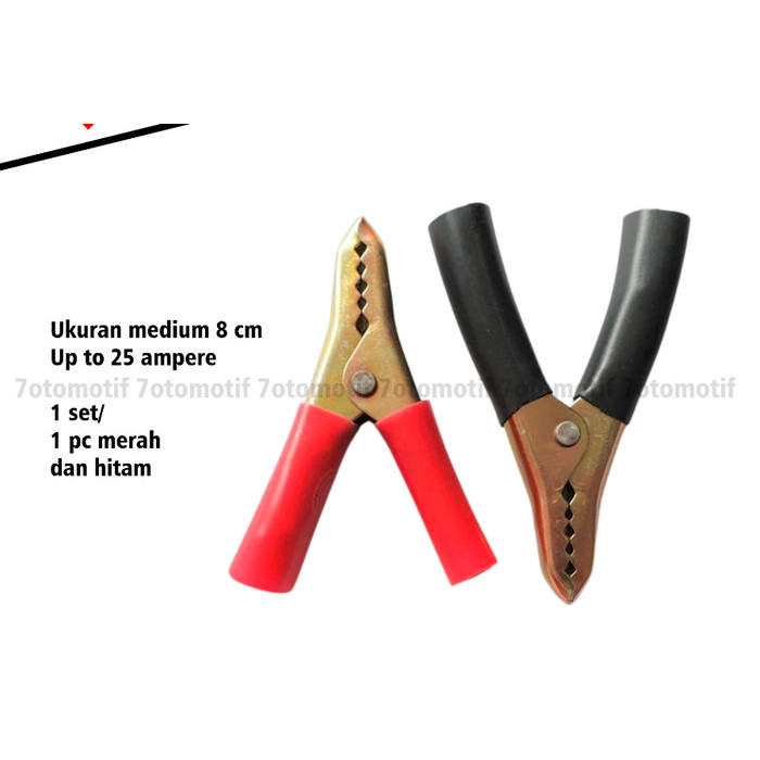 Jual Jepit Aki Set Medium Capit Buaya Baterai Sepasang Ukuran 6CM ...