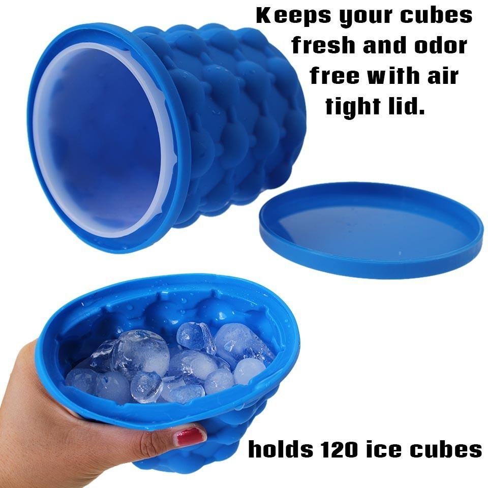 Jual Tempat Cetakan Es Batu Sangat Praktis Silikon 3D Ice Cube Maker ...