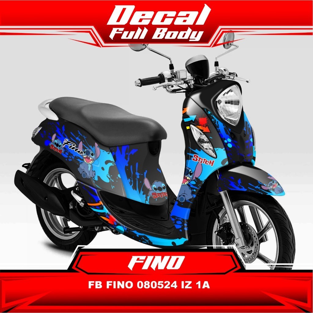 Jual Stiker Sticker Decal Motor YAMAHA FINO BIRU Full Body 080524 IZ 02 ...