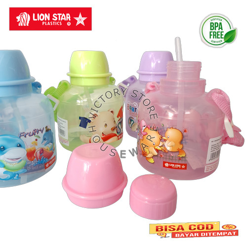 Jual LION STAR Snowman Bottle Botol Minum Anak Sekolah Sedotan 430 Ml Lionstar | Shopee Indonesia