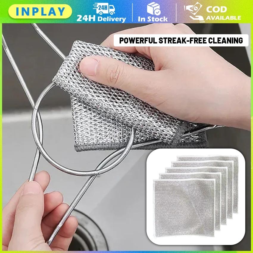 Jual 5/10Pcs Kain Lap Dapur Kawat Bentuk Petak Halus Untuk Membersih ...