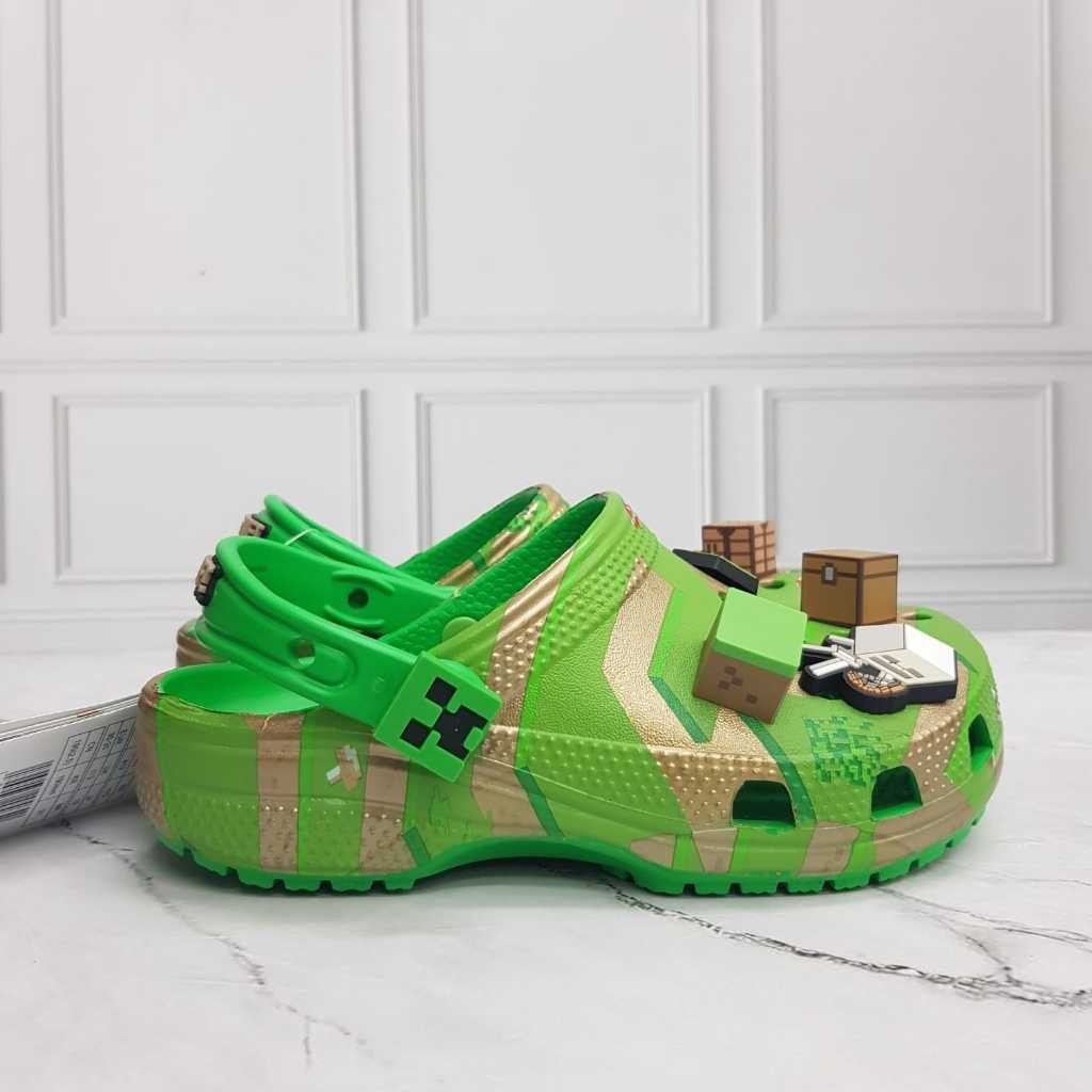 Jual CROCS Minecraft Clog Kids / Crocs Anak Cowo (Include Jibbitz ...