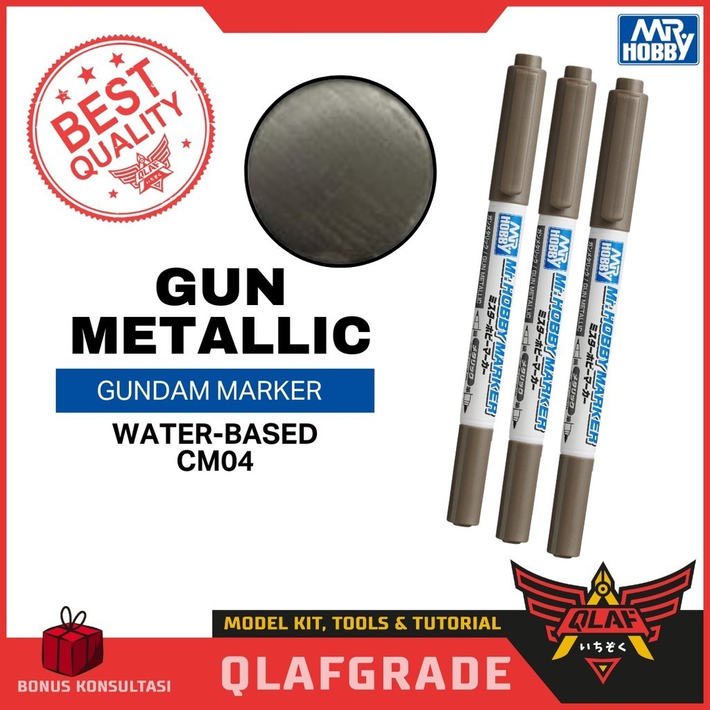 Jual Panel line Marker GUN METALLIC 3in1 dual NIB water based CM04 ...