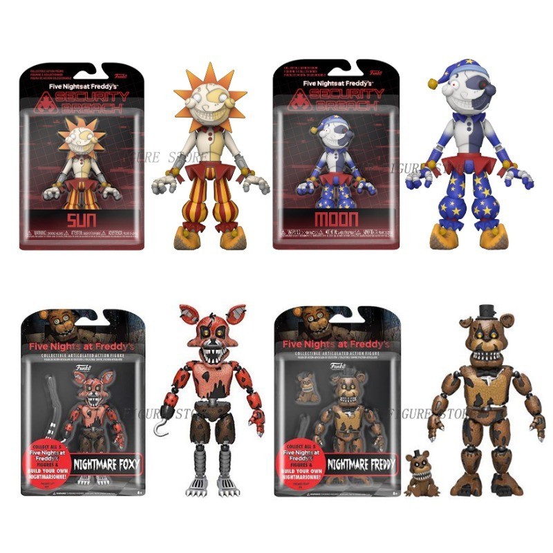 Jual Game FNAF Sundrop Moondrop Action Figure PVC Boss Sun Moon Joker ...