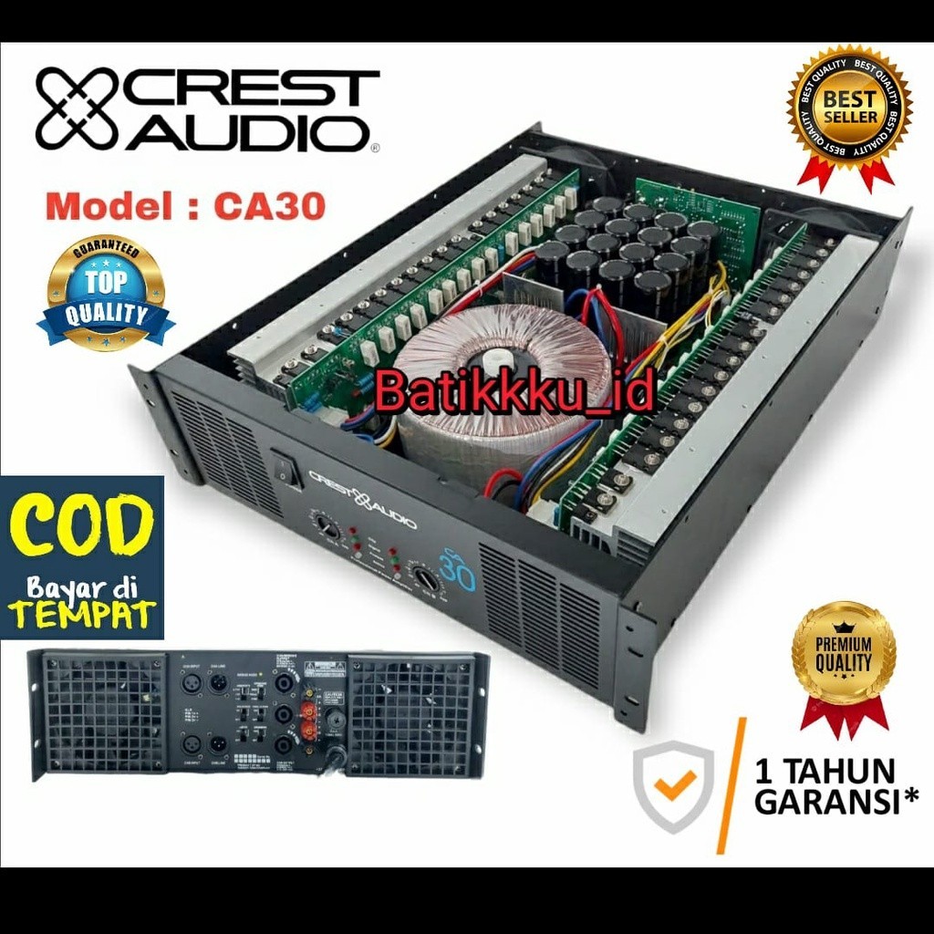 Jual Power Amplifier CREST AUDIO CA 30 CA30 CRESTAUDIO BODY PANJANG 2CH 4200 WATT | Shopee Indonesia