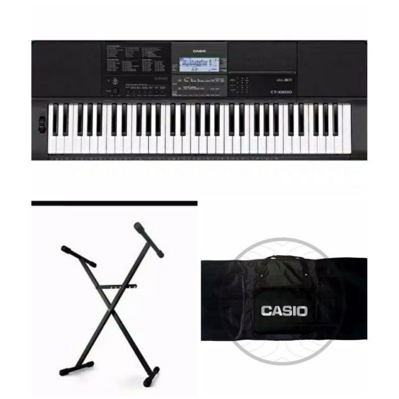 Jual Paket Keyboard Casio CTX 800 Plus Stand Single dan Tas | Shopee ...