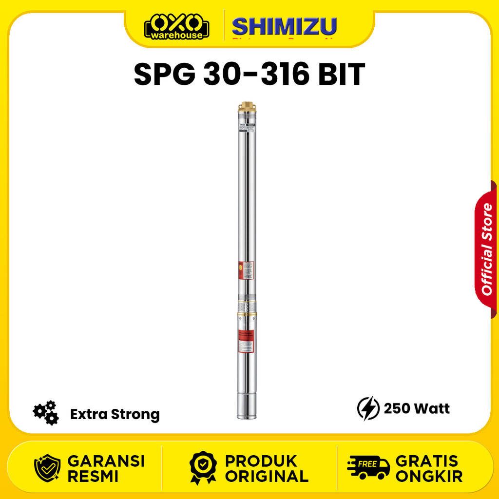 Jual SHIMIZU Pompa Submersible SPG30-316 BIT GARANSI RESMI | Shopee ...