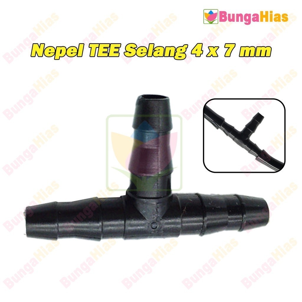 Jual Konektor TEE Selang PE 4 x 7 mm Nepel Tusuk 3 Arah Sambungan ...