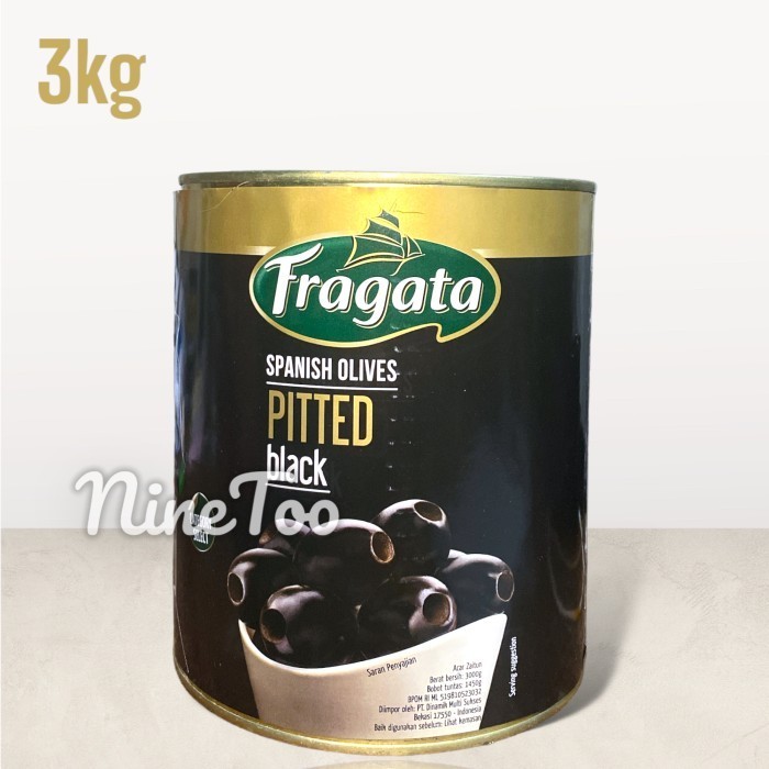 Jual Spanish Pitted black olives buah zaitun hitam impoted 3kg | Shopee Indonesia
