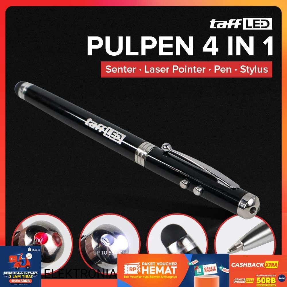 Jual Senter Laser Pointer Pen dan Stylus Tinta Hitam - TaffLED | Shopee ...