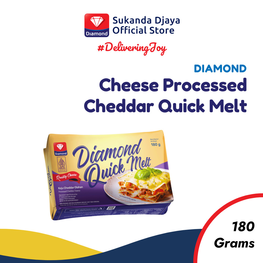 Jual Diamond Cheese Processed Cheddar Quick Melt 180 Gr | Shopee Indonesia