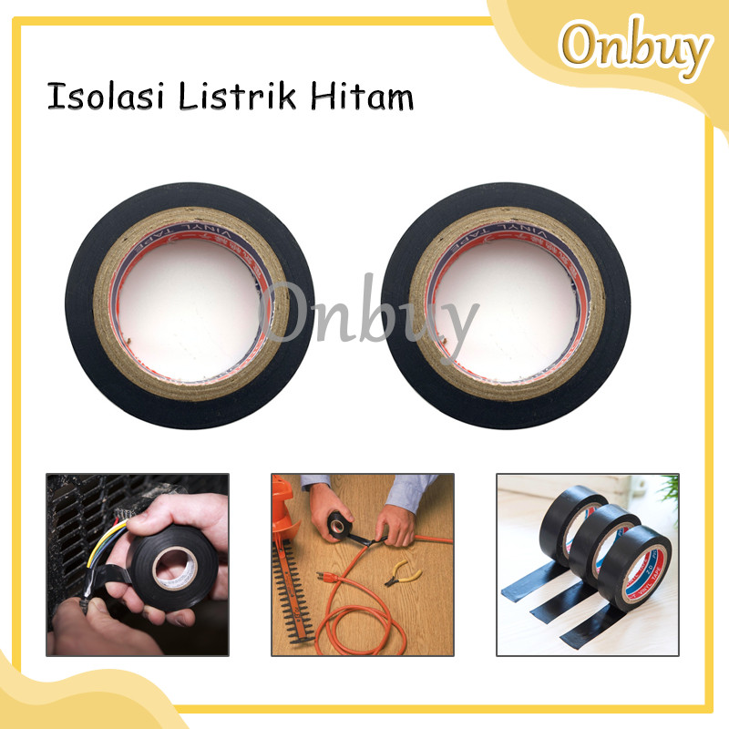 Jual Isolasi Listrik Hitam Goldtape / Lakban Listrik Hitam PVC 5M×1.6cm ...