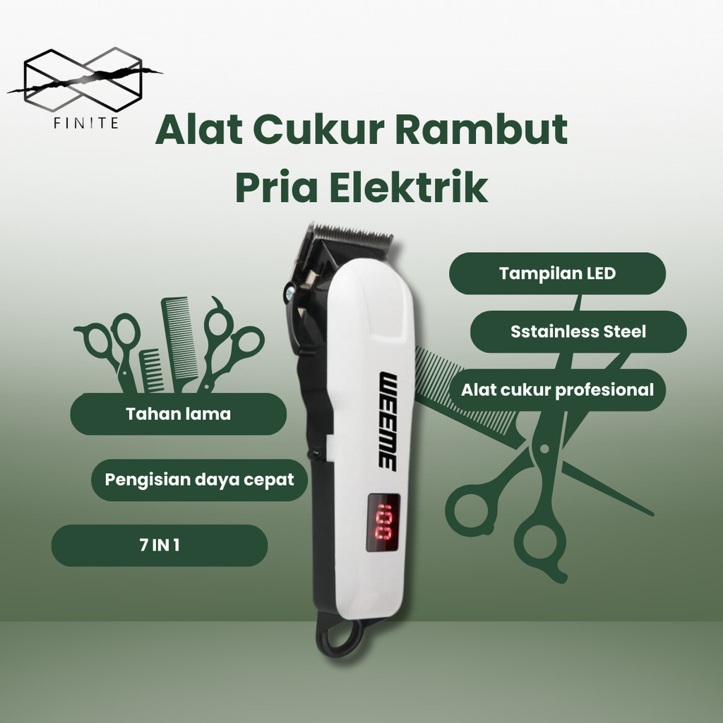 Jual Alat Cukur Rambut Pria Elektrik Set Lengkap Dengan Clipper Alat ...