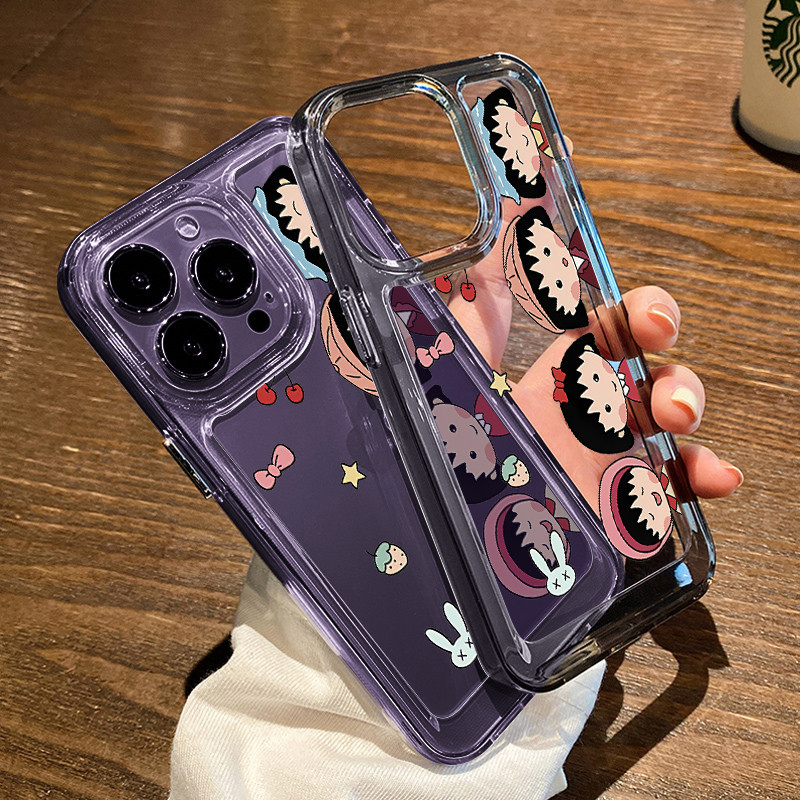 Jual Chibi Maruko Chan full cover anti kuning Case hp iPhone 15 pro max ...