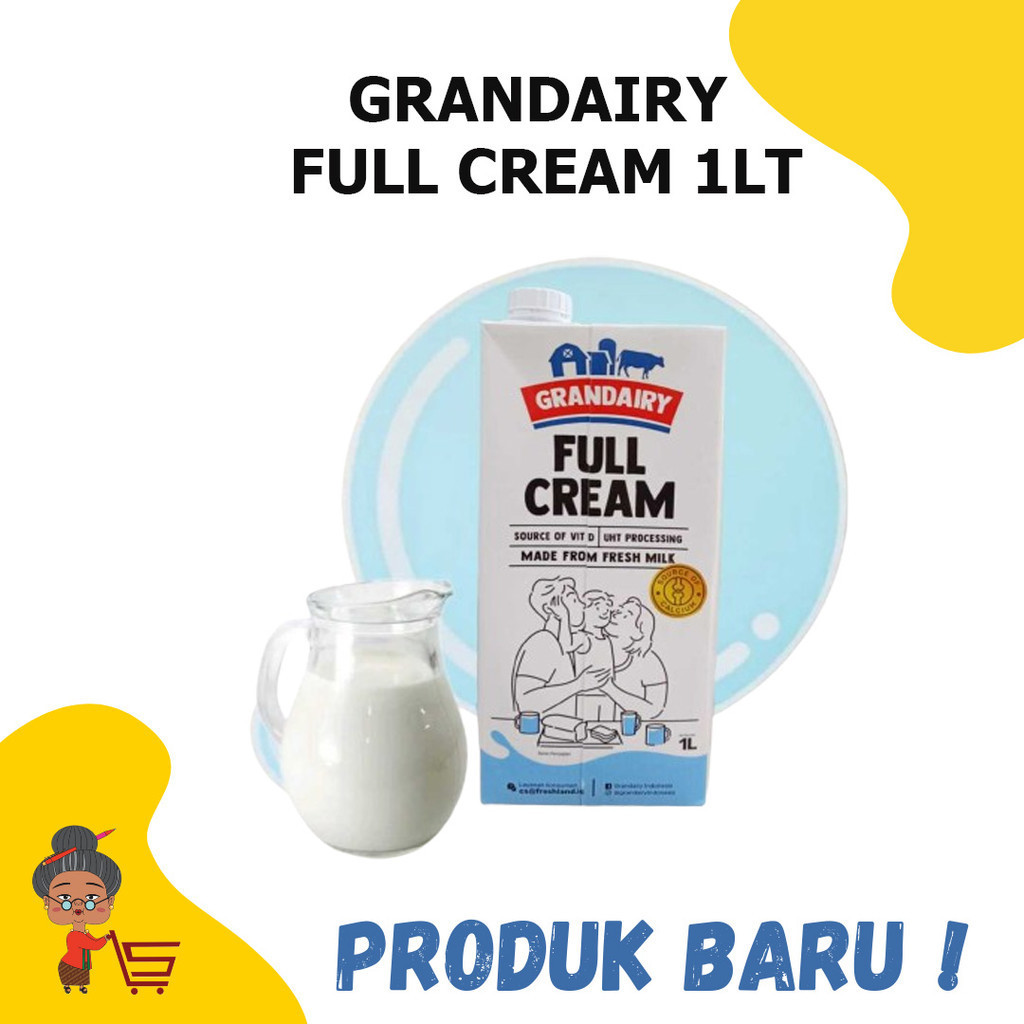 Jual GRANDAIRY FULL CREAM 1LT / GRANDAIRY / GRAND DAIRY UHT FULL CREAM ...