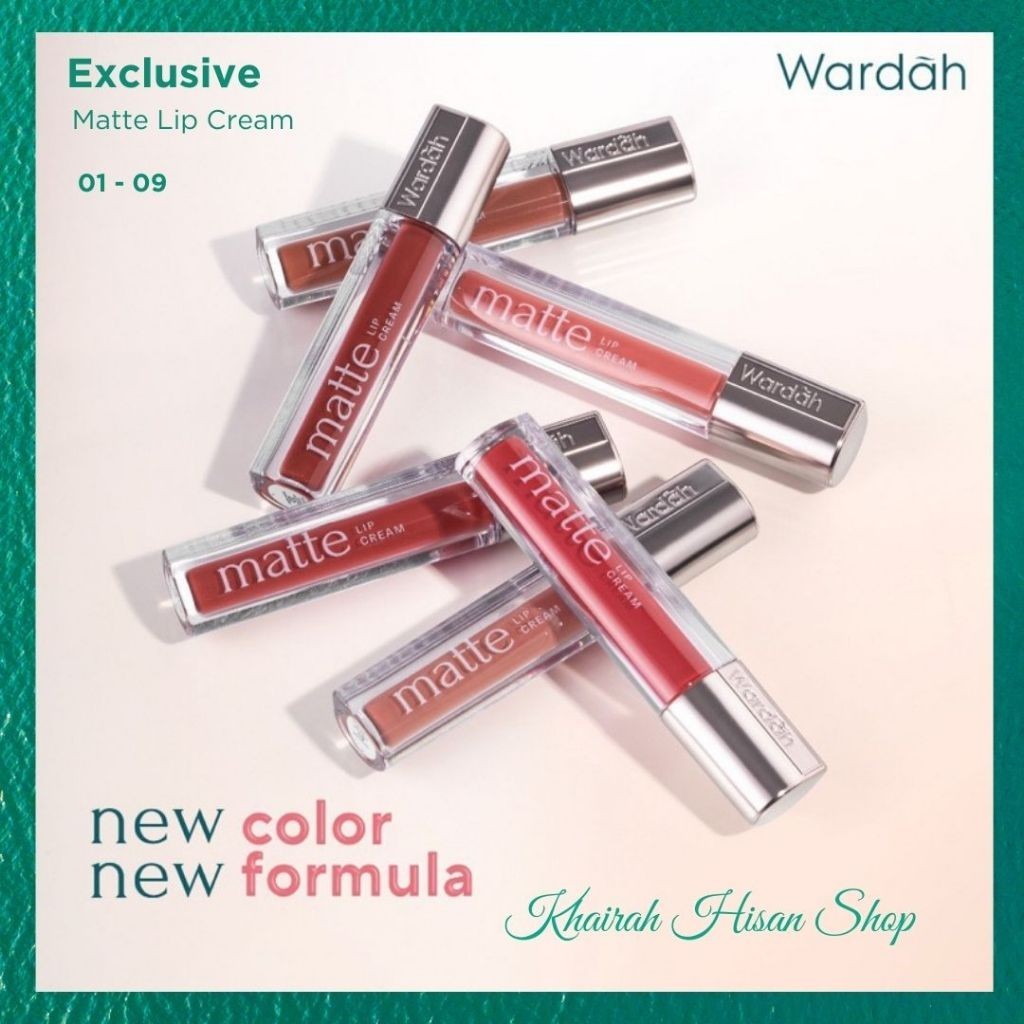 Jual Wardah Exclusive Matte Lip Cream 01 - 09 | Shopee Indonesia