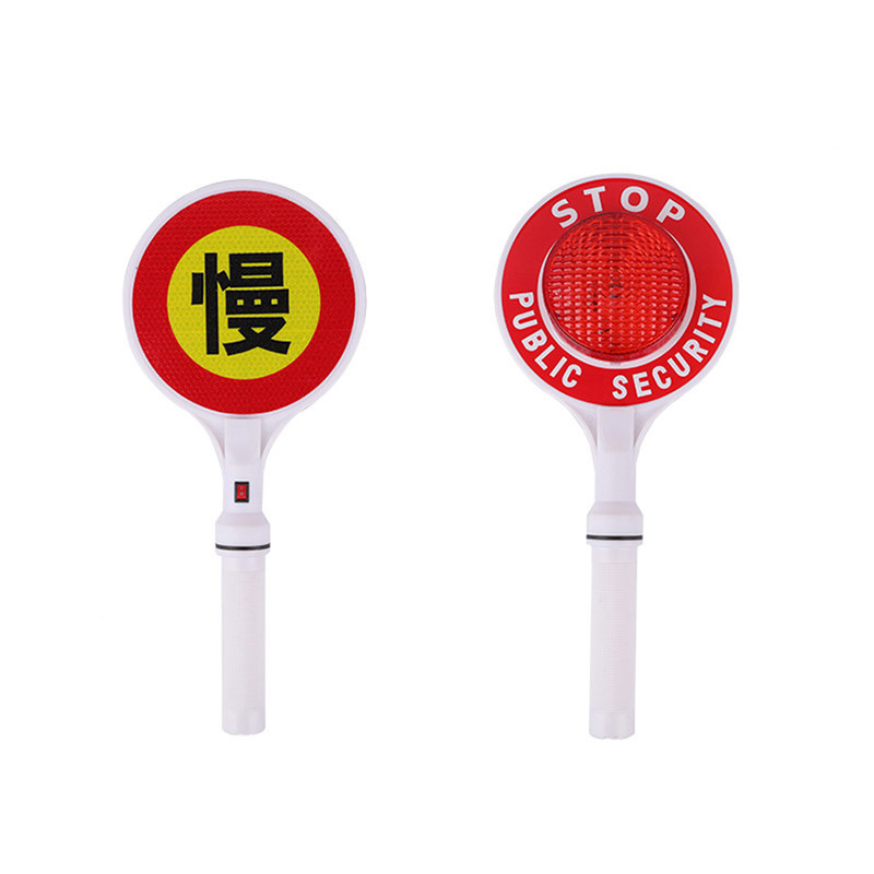 Jual LED Stop Sign Slow Warning Reflective Sign Handheld Parking Led ...