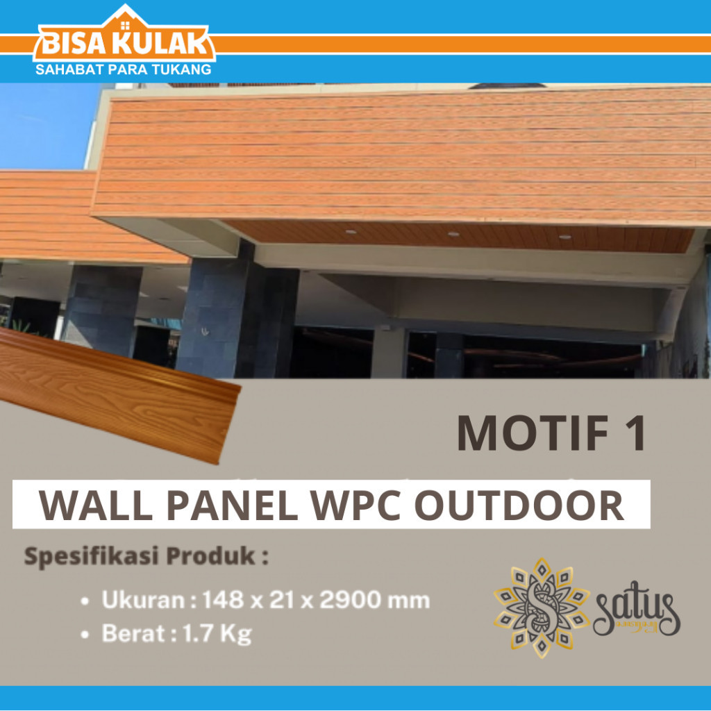 Jual WALL PANEL WPC OUTDOOR TAHAN PANAS, AIR, DAN RAYAP MOTIF KAYU ...