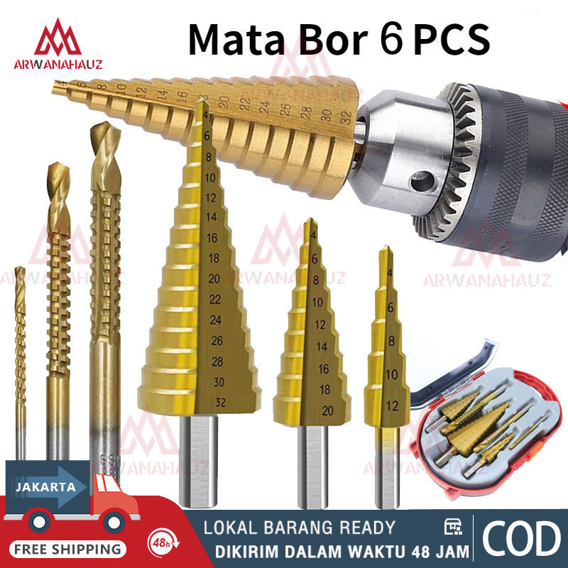 Jual Mata Bor Pagoda Untuk Baja 6pcs High-speed Reaming Pagoda Sawtooth ...