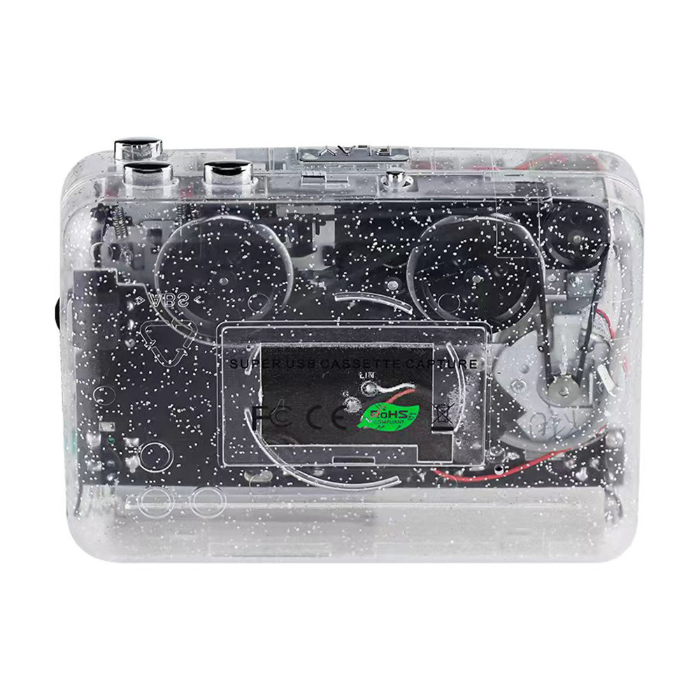 Jual Cassette Player Full Transparent Shell Cassette To MP3 Format Tape ...