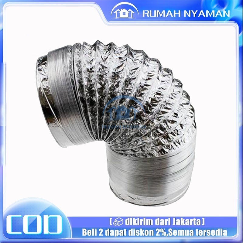 Jual pipa selang cooker hood 4 inchi panjang 1 meter / flexible ducting ...