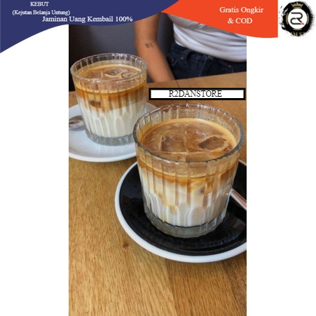 Jual Gelas kaca Korean aesthetic 330 ml minimalais COD | Gelas Picca ...
