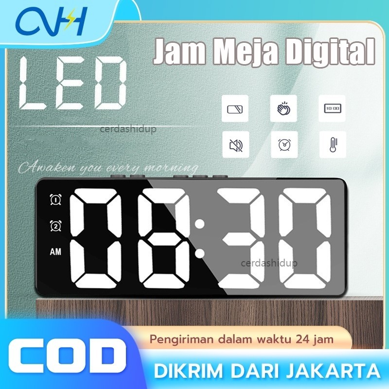 Jual Jam Meja Digital LED (ANGKA BESAR) Weker Table Tidur Digital Smart ...