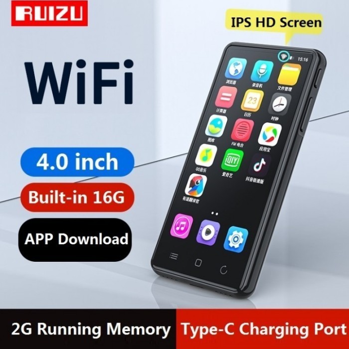 Jual RUIZU H8 16GB - MP3 MP4 HD Digital Audio Player - Android 5.1 ...
