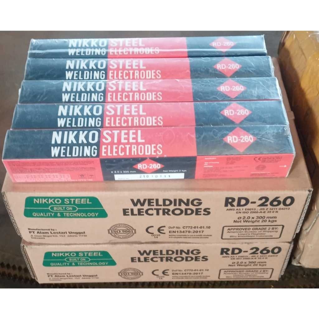 Jual Kawat las 2.6mm 5Kg NIKKO RD260/Kawat Las steel NIKKO RD 260-STEEL | Shopee Indonesia