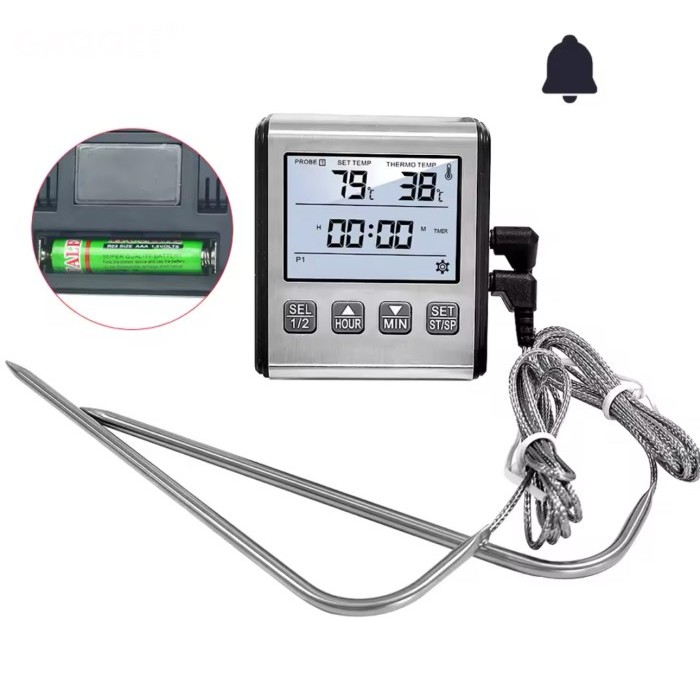 Jual TP-710 Termometer Digital Dapur Alat Pengukur Suhu Daging Alarm ...