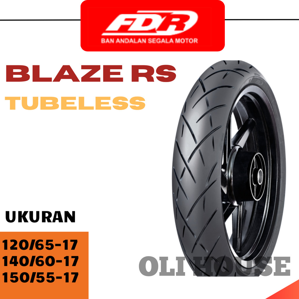 Jual BAN LUAR SEPEDA MOTOR FDR BLAZE RS UKURAN 120/65 140/60 150/55 ...