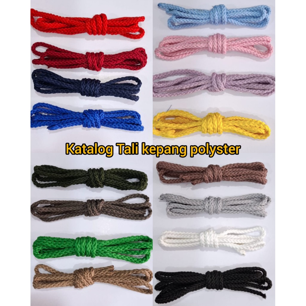 Jual 500gram Tali Kepang SPK Polister 5mm 6mm / Tali Hoodie Jaket ...