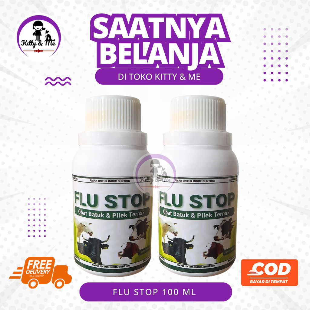 Jual FLU STOP 100 ML - Obat Flu Batuk dan Pilek Untuk Ternak Sapi ...