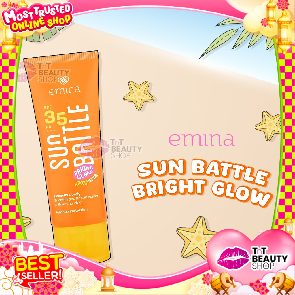 Jual Emina Sun Battle Bright Glow SPF 35 PA+++ - Sunscreen Serum Wajah ...