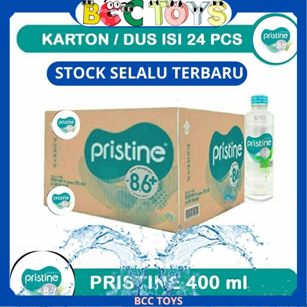 Jual Air Mineral PRISTINE PH 8+ 400 ML Isi 24 Botol PER DUS PER KARTON ...